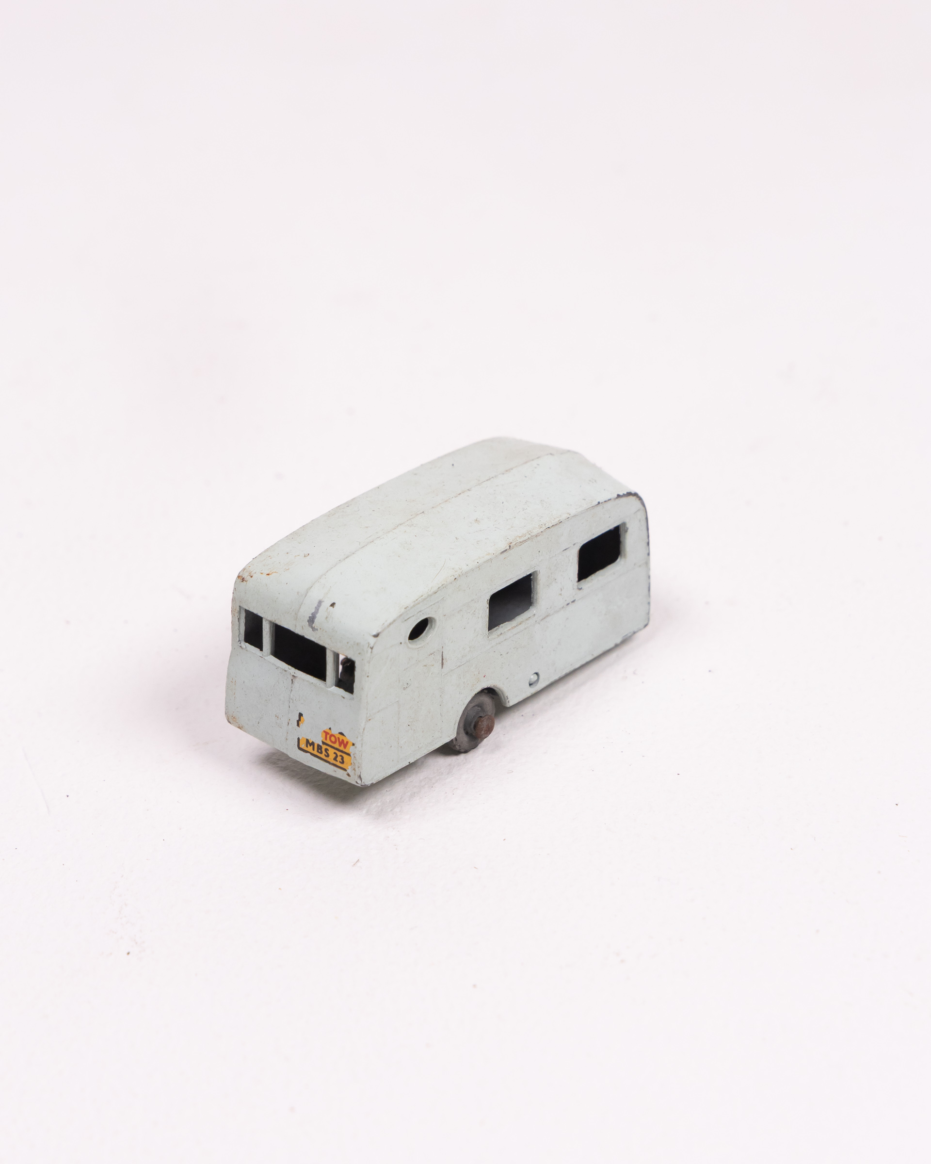 Vintage Metal Toy Caravan with Tow Bar - On The Square Emporium