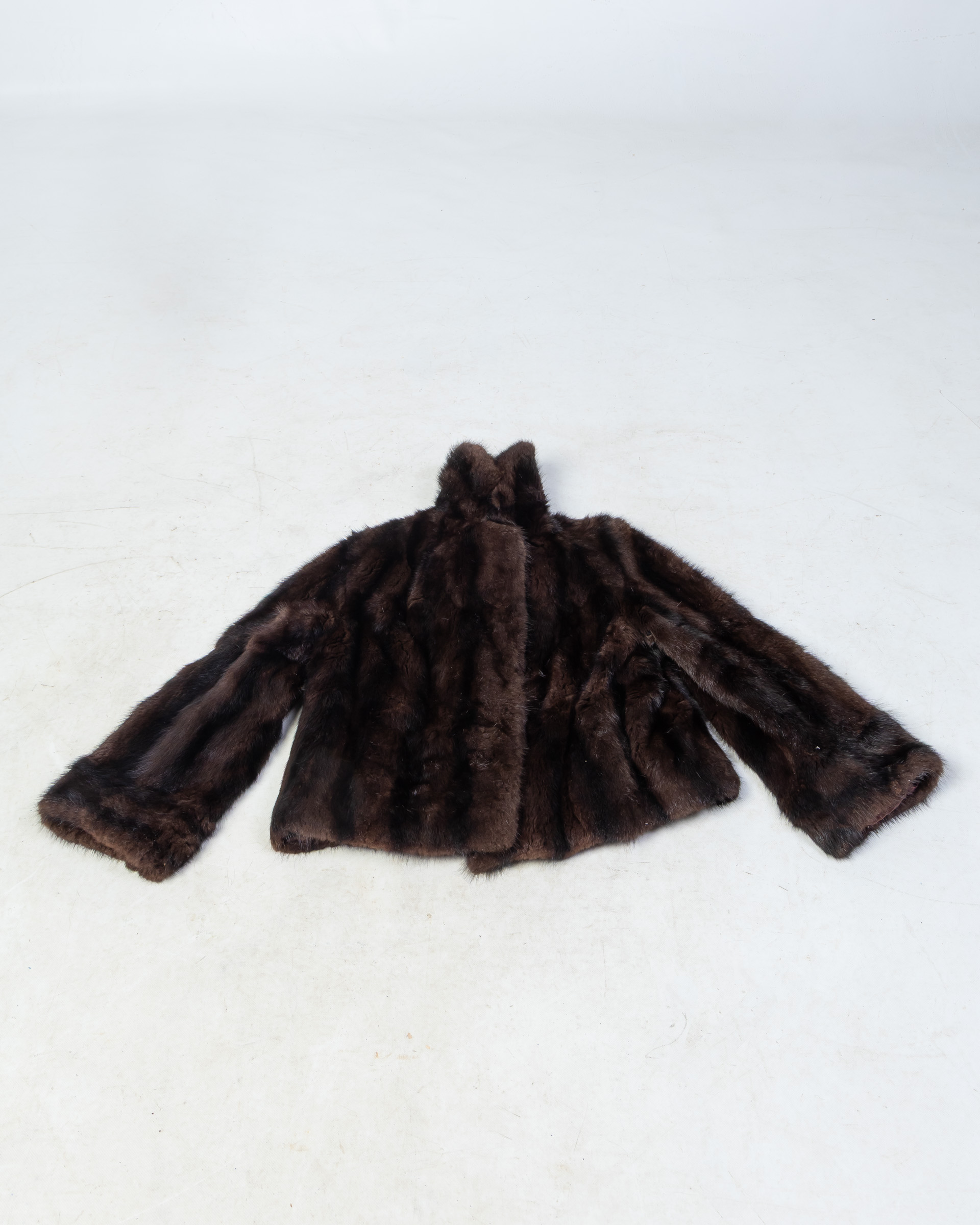 Vintage Brown Fur Jacket with Hook Closure - On The Square Emporium