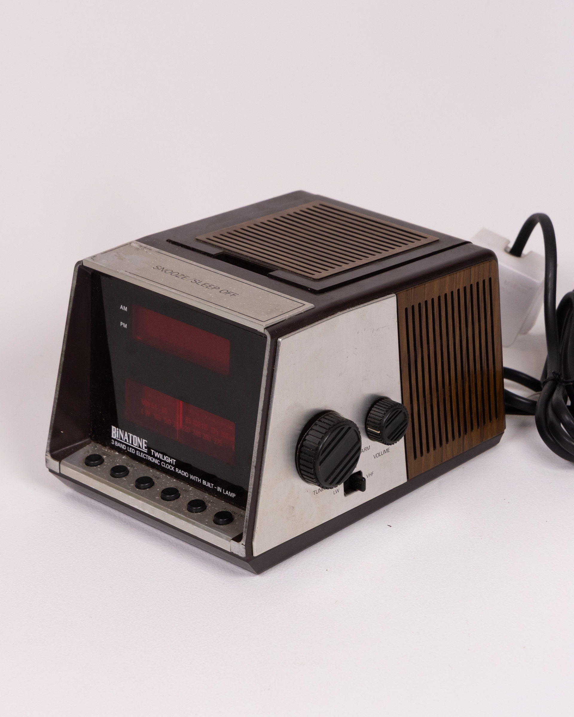 Vintage Binatone Clock Radio with Built-in Lamp - On The Square Emporium