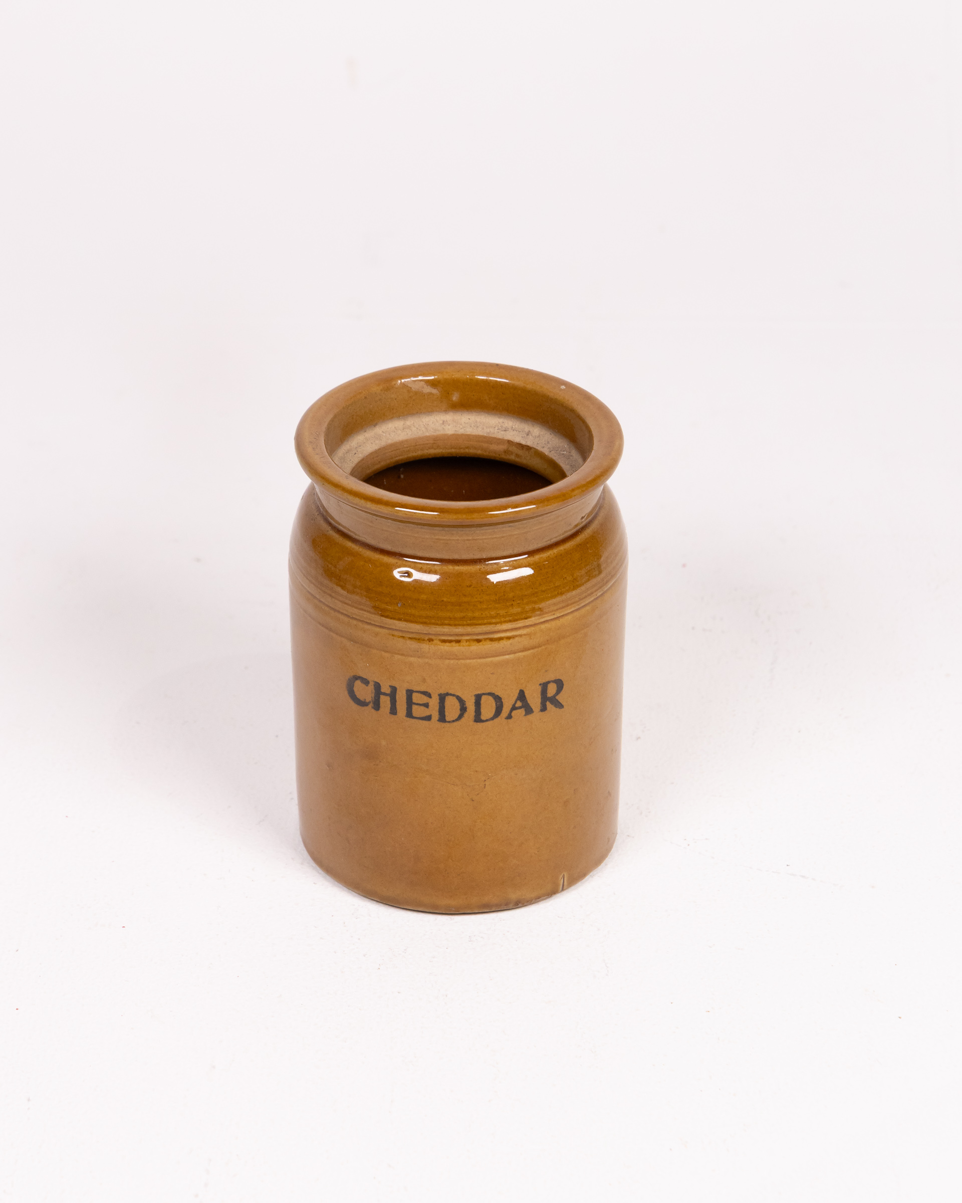 Vintage Brown Ceramic Cheddar Cheese Pot - On The Square Emporium