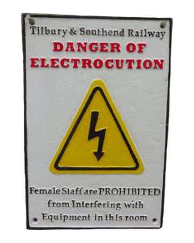Electrocution Railway Sign - On The Square Emporium