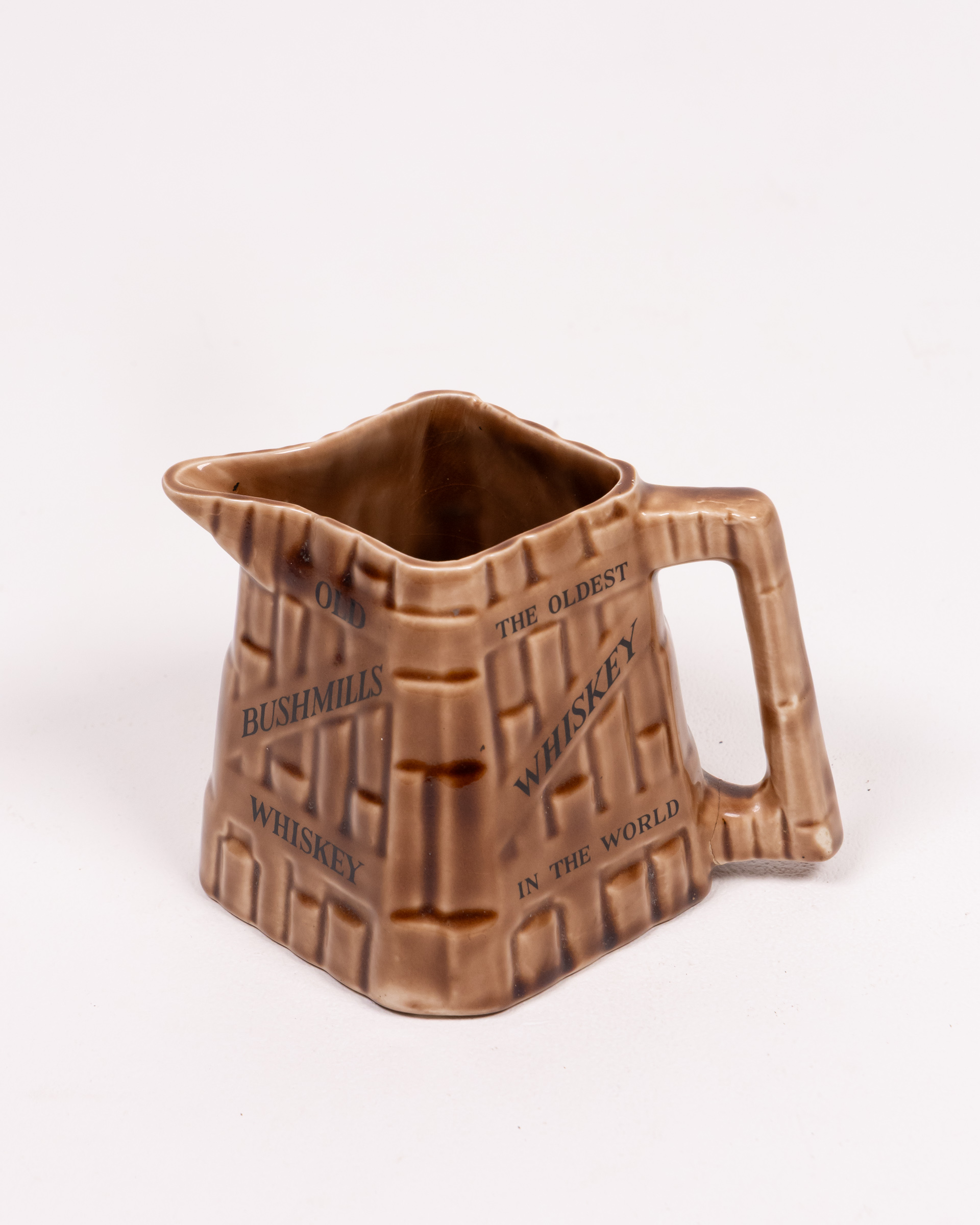 Vintage Bushmills Ceramic Whiskey Jug with 'Basket' Design - On The ...