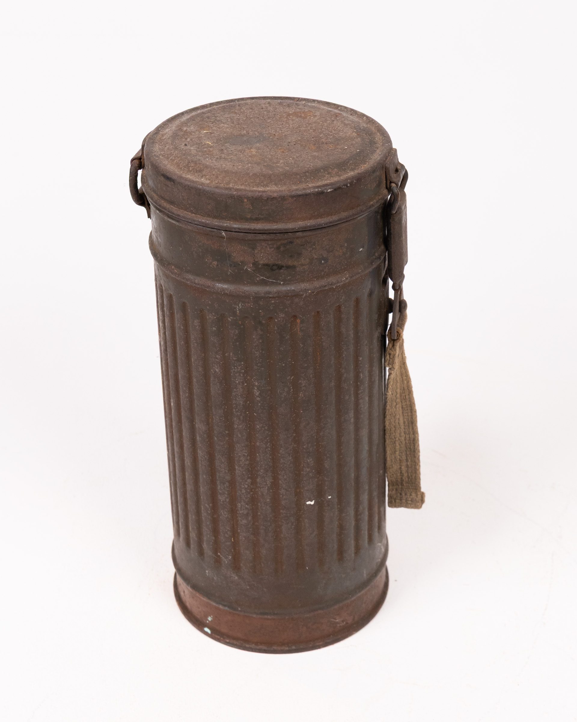 Vintage WWII German Metal Gas Mask Canister with Strap - On The Square ...