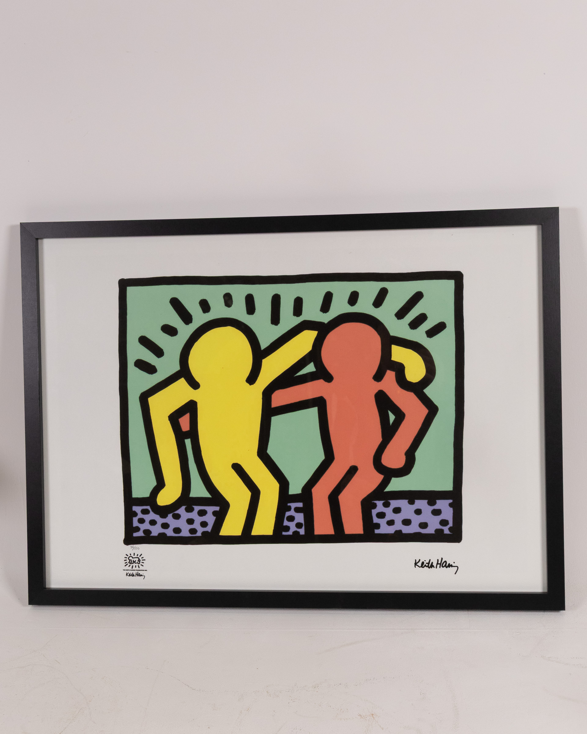 Keith Haring 'Growing' Print in Black Wood Frame - On The Square Emporium