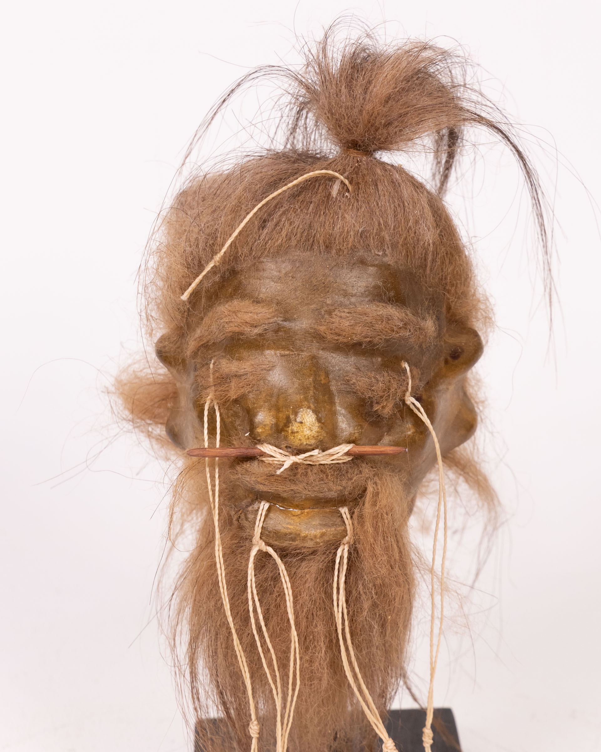 Macabre Shrunken Head Replica with Hair Detail - On The Square Emporium